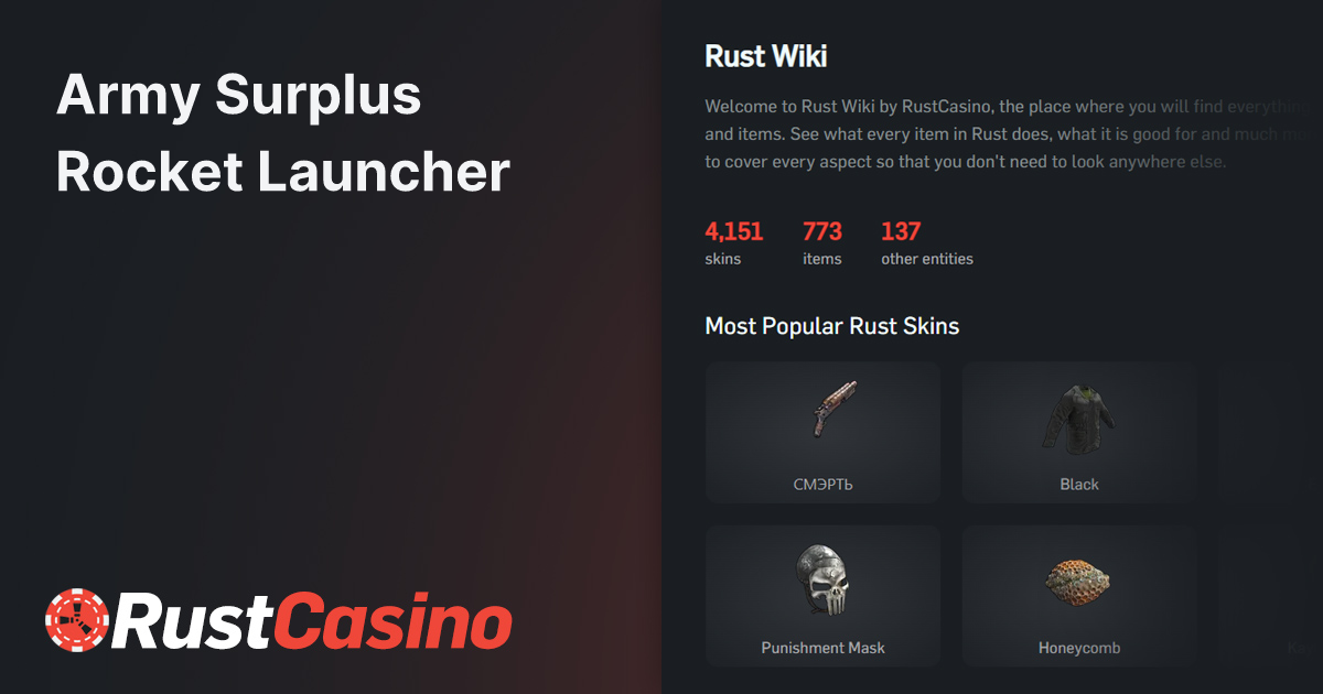 Army Surplus Rocket Launcher - Rust Skin Price & Details