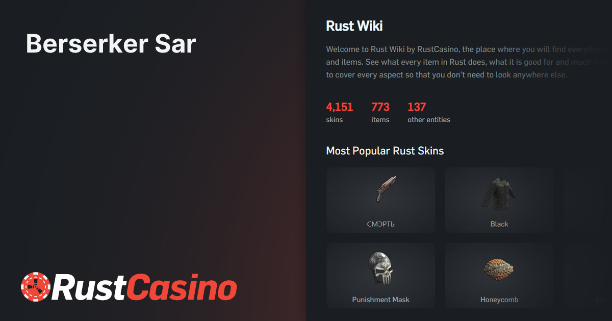 Berserker SAR - Rust Skin Price & Details