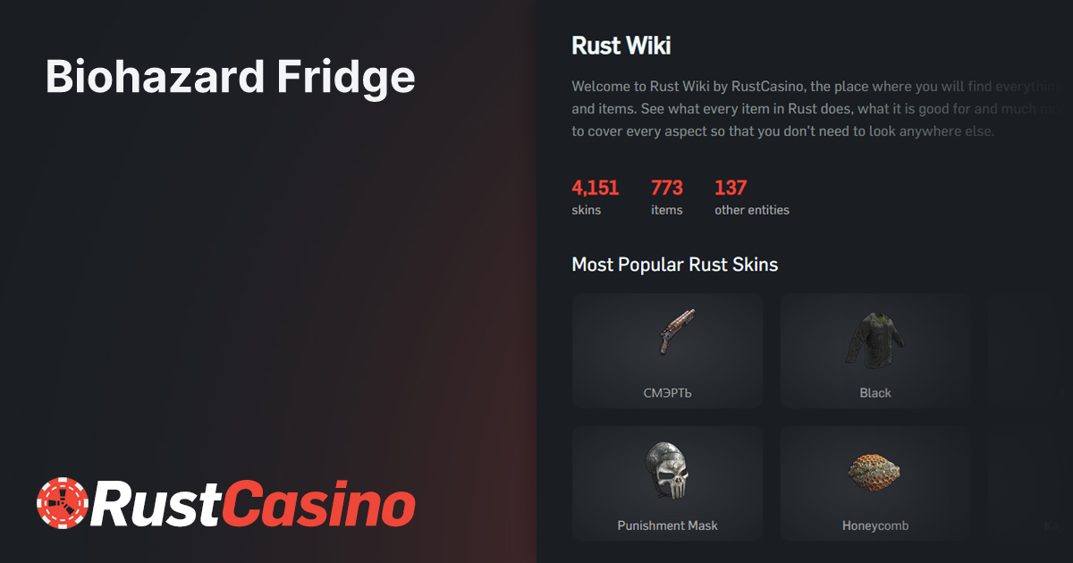 Biohazard Fridge - Rust Skin Price & Details