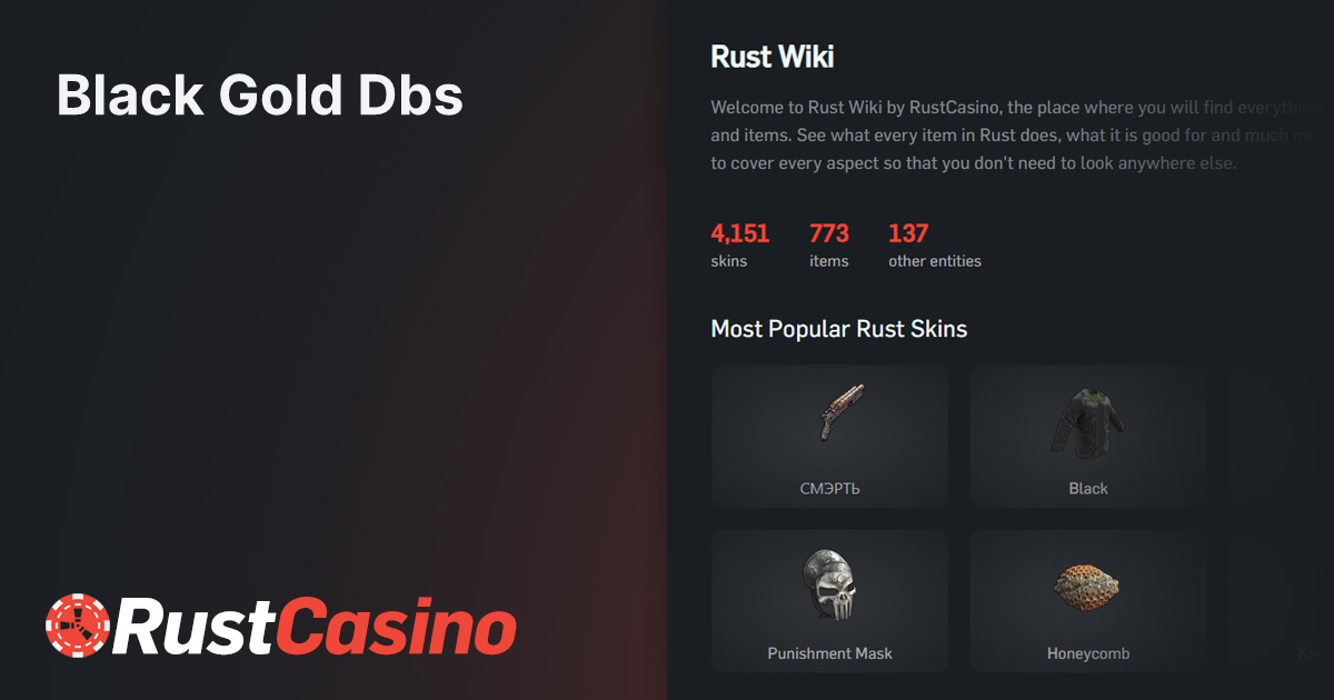 Black Gold DBS - Rust Skin Price & Details