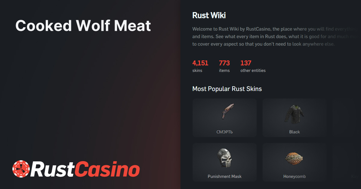 Cooked Wolf Meat - Rust Wiki