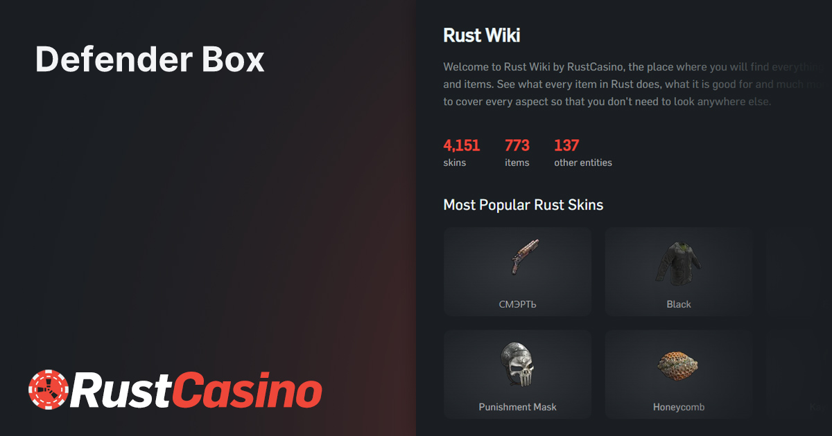 Defender Box - Rust Skin Price & Details
