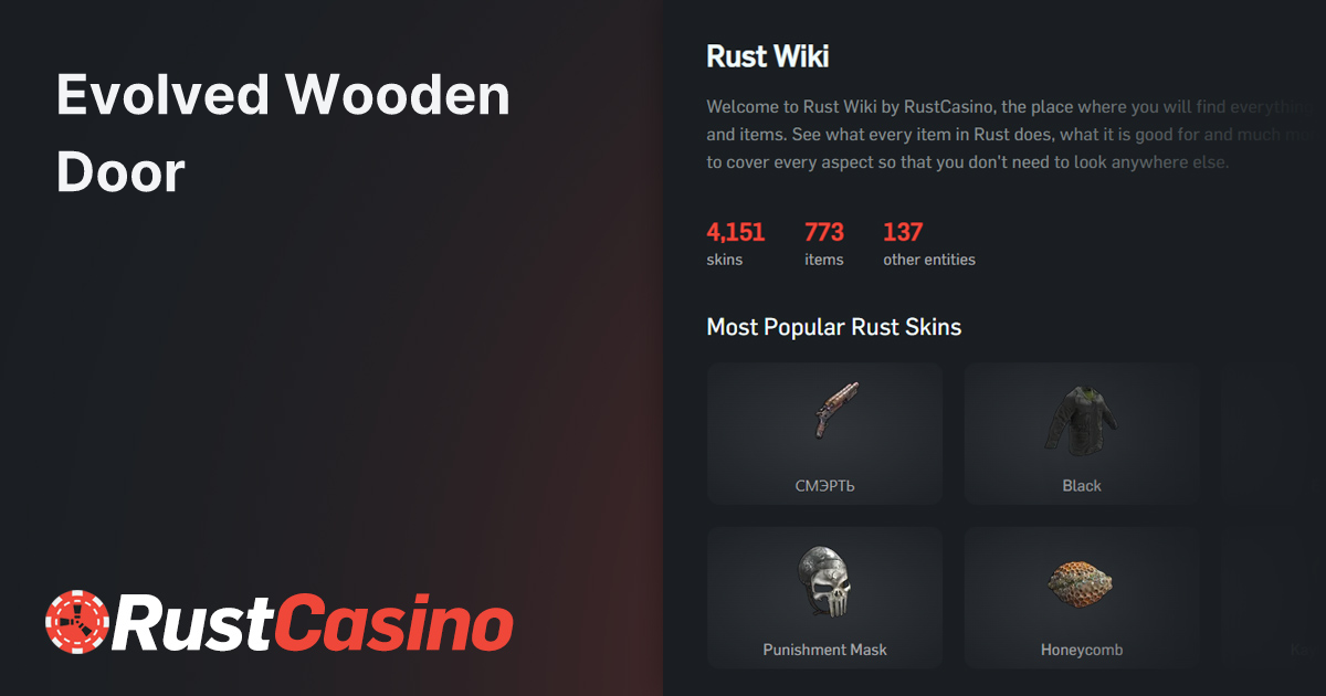 Evolved Wooden Door - Rust Skin Price & Details