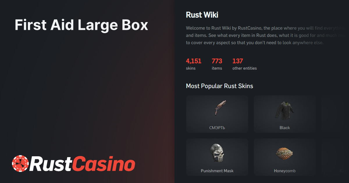First Aid Large Box - Rust Skin Price & Details