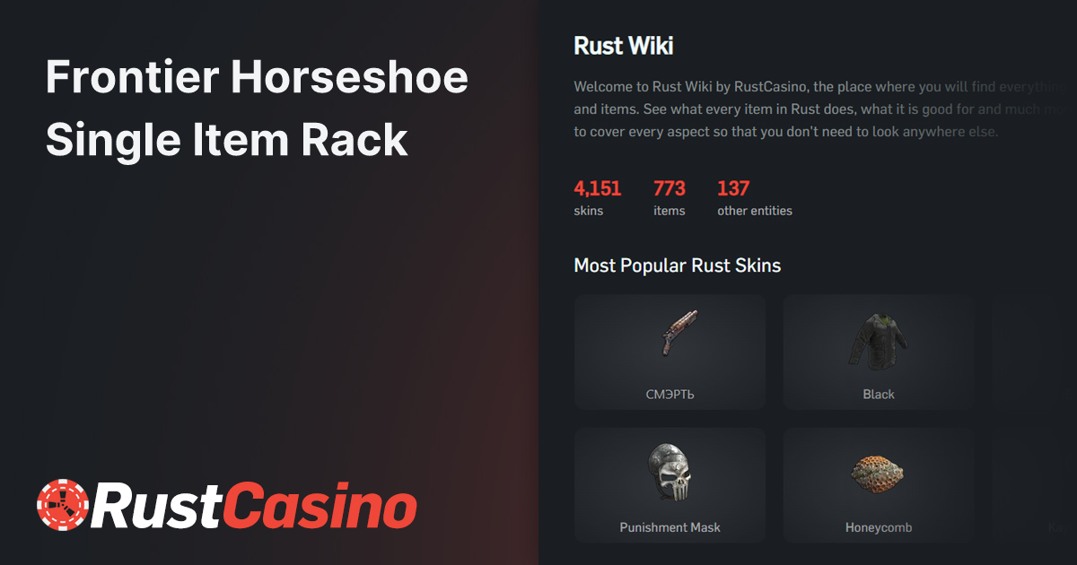 Frontier Horseshoe Single Item Rack - Rust Wiki