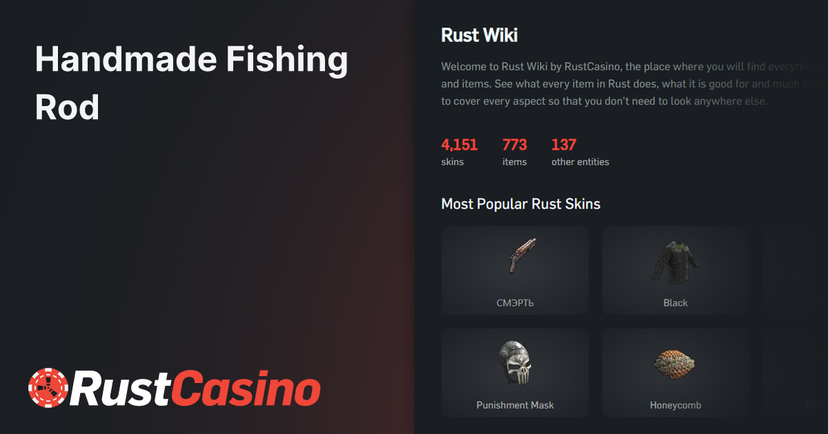 Handmade Fishing Rod - Crafting, Loot & More