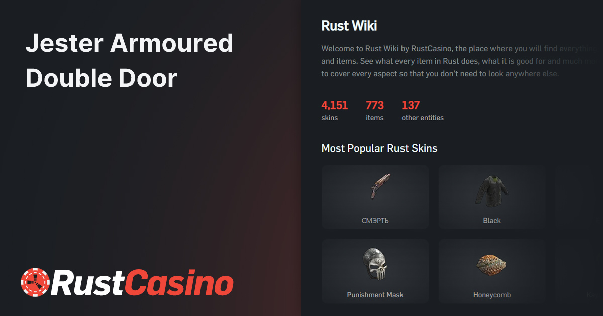 Jester Armoured Double Door - Rust Skin Price & Details