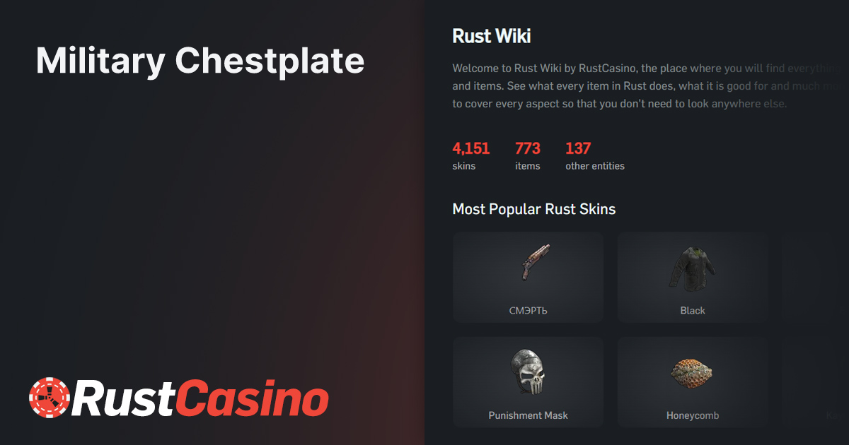 Military Chestplate - Rust Skin Price & Details