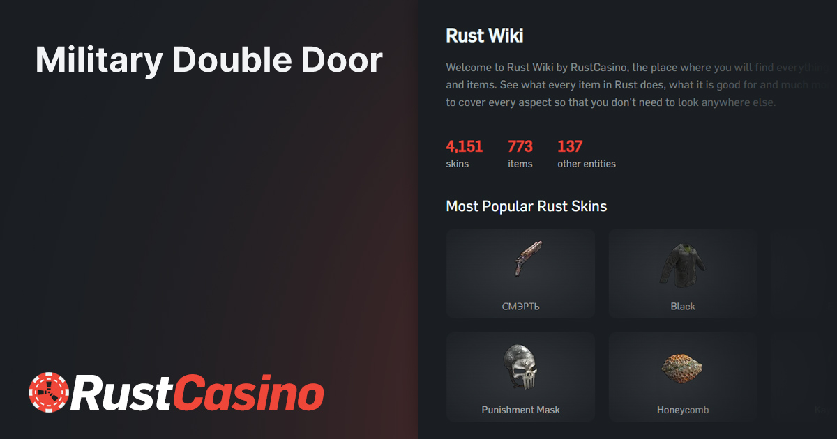 Military Double Door - Rust Skin Price & Details