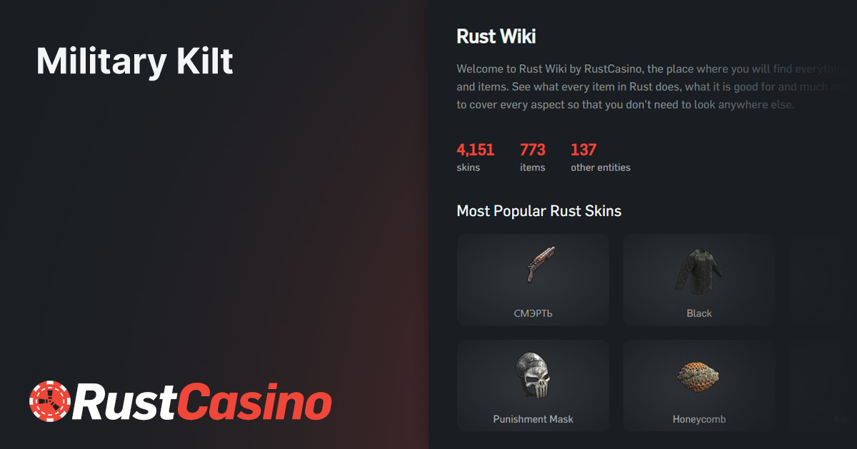 Military Kilt - Rust Skin Price & Details