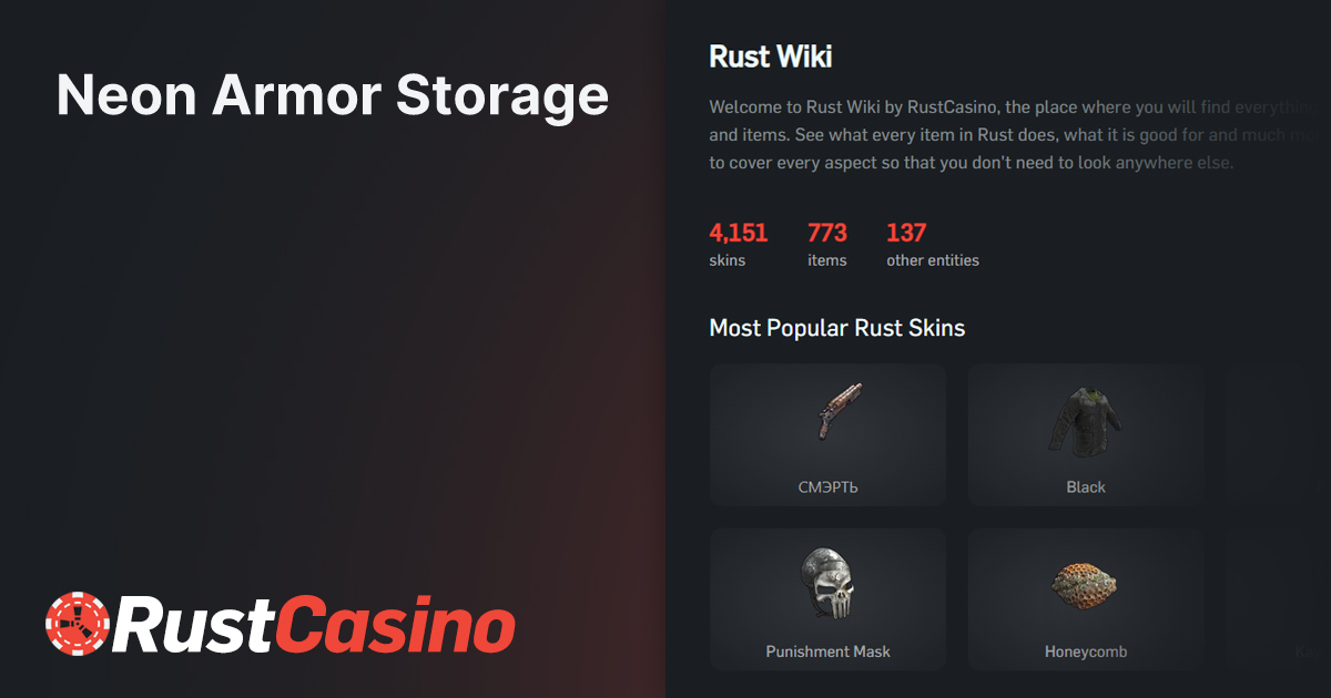 Neon Armor Storage - Rust Skin Price & Details