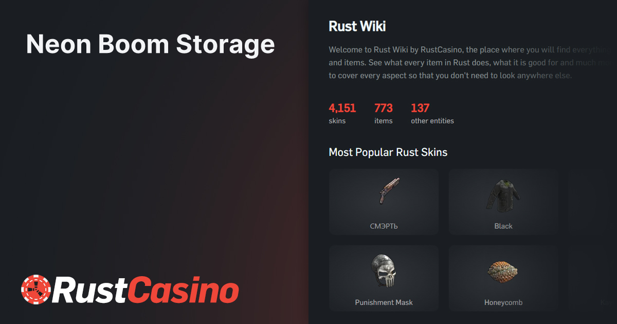 Neon Boom Storage - Rust Skin Price & Details