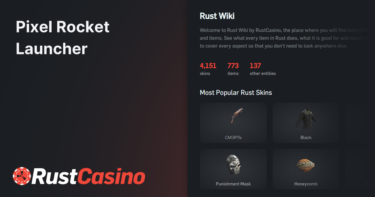 Pixel Rocket Launcher - Rust Skin Price & Details