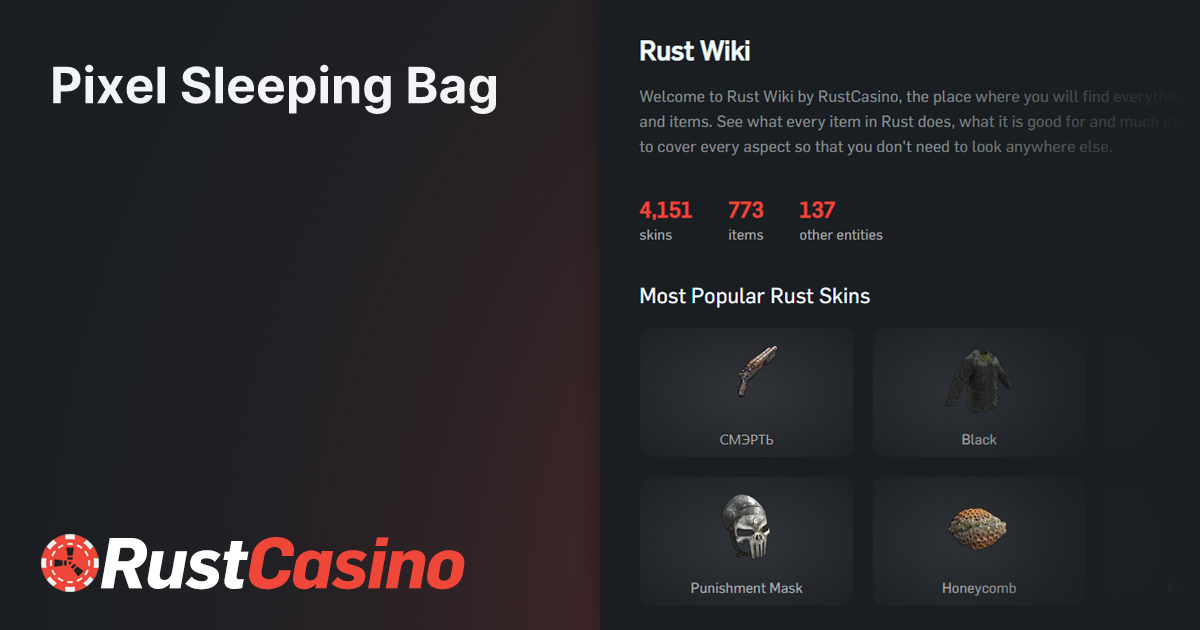 Pixel Sleeping Bag - Rust Skin Price & Details