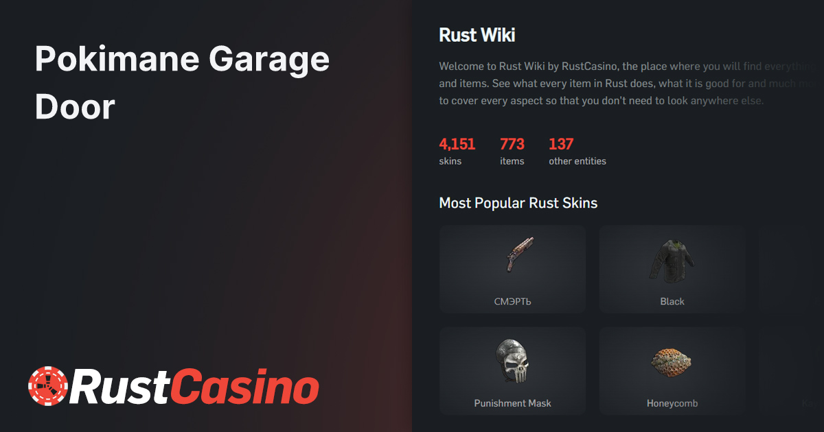 Pokimane Garage Door - Rust Skin Price & Details