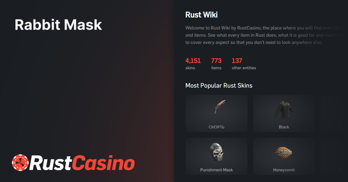 Rabbit Mask - Skins, Crafting & More