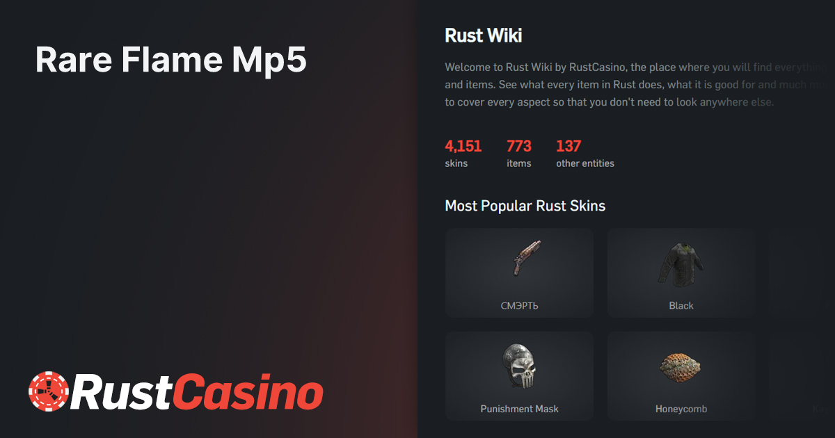 Rare Flame MP5 - Rust Skin Price & Details