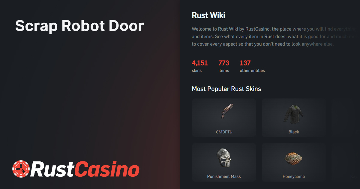 Scrap Robot Door - Rust Skin Price & Details