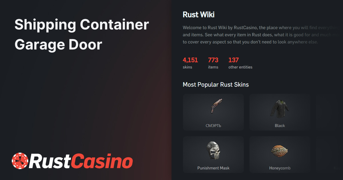 Shipping Container Garage Door - Rust Skin Price & Details