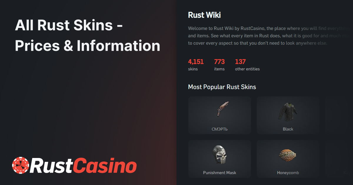 All Rust Skins Prices And Information