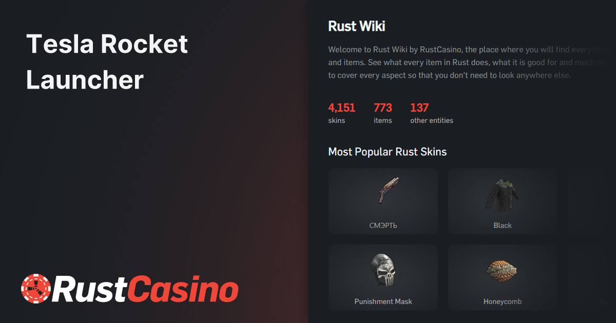 Tesla Rocket Launcher - Rust Skin Price & Details