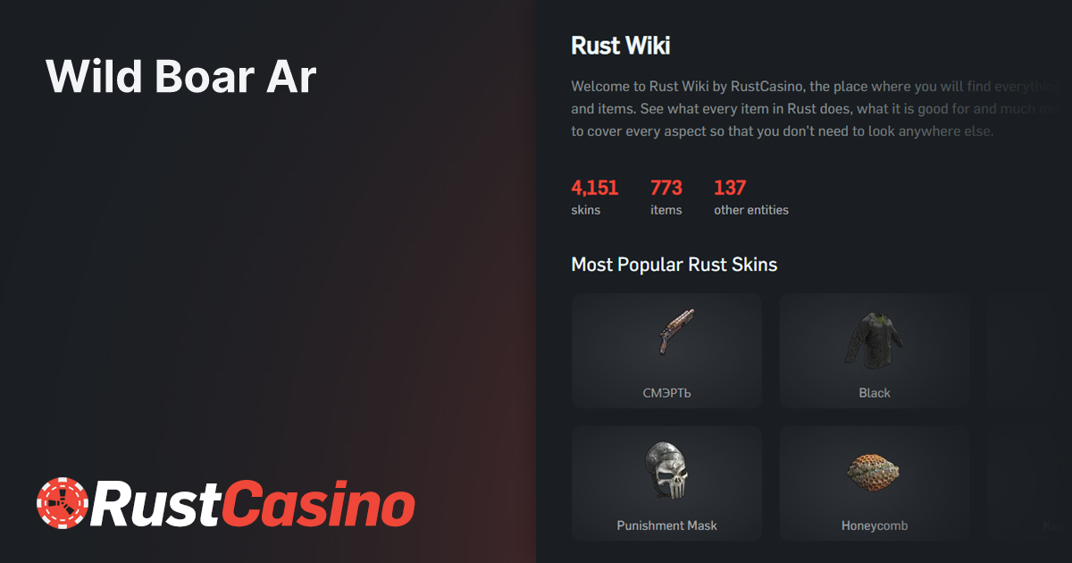 Wild Boar AR - Rust Skin Price & Details