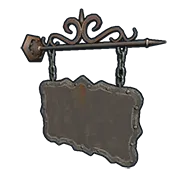 Two Sided Ornate Hanging Sign - Skins, Crafting & More